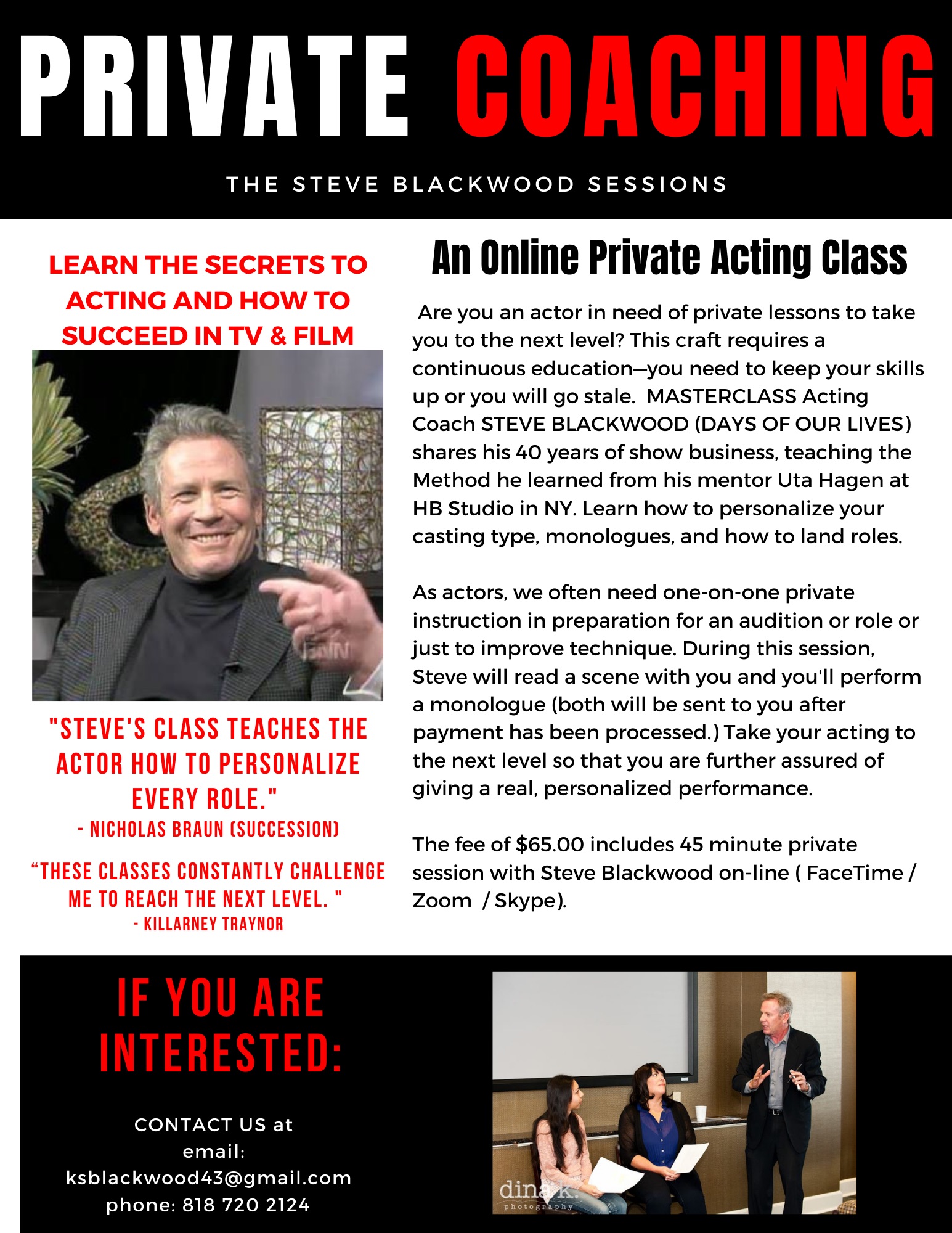 Private Coaching – Steve Blackwood